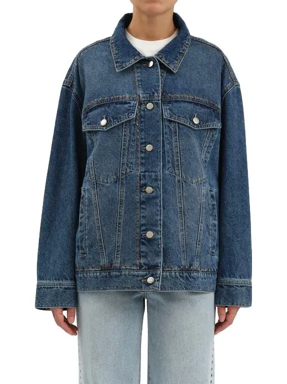DAZE Denim Trucker Jacket - Vintage Blue