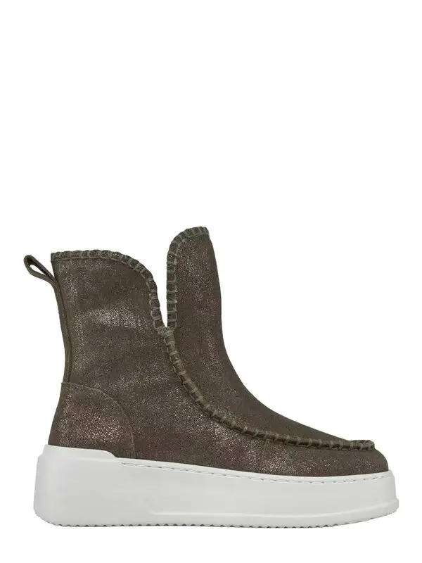 J/SLIDES NYC Jaja High-top Sneakers - Metallic Khaki
