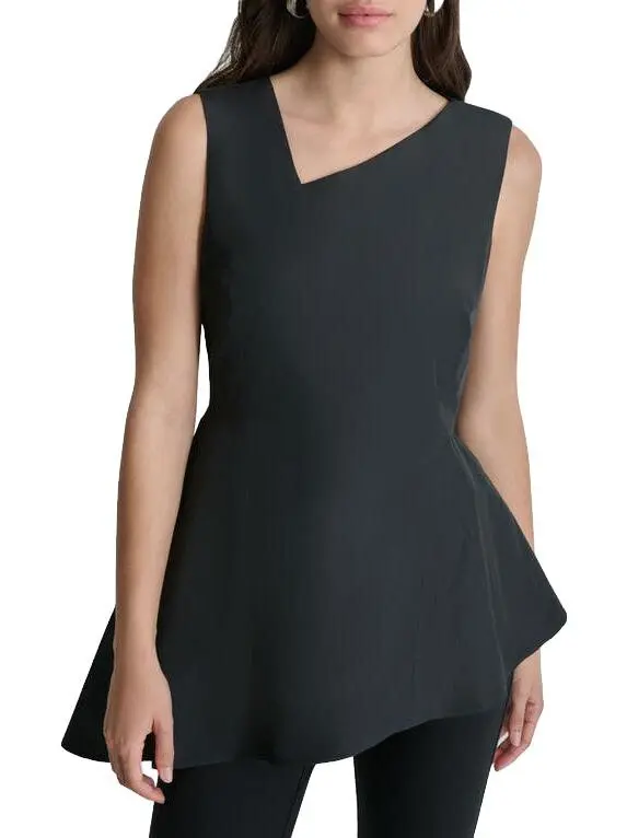 Dkny Memory Taffeta Top - Black