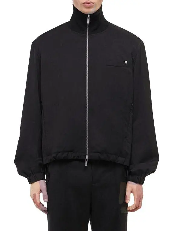Helmut Lang Relaxed Virgin Wool Bomber Jacket - Black