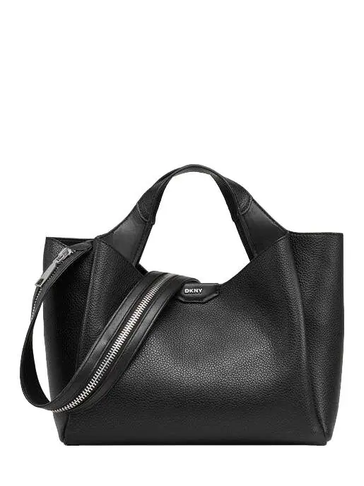 Dkny Willa Satchel Bag - Black/silver