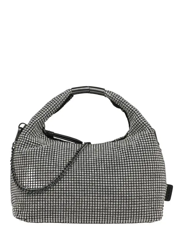 Dkny Top-zip Hobo Bag With Chain Strap - Clear
