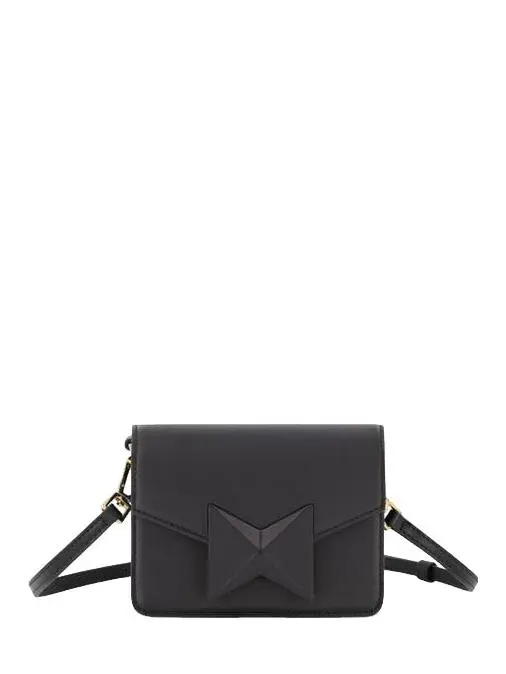 Mac Duggal Mini Crossbody Bag With Gold Hardware - Black