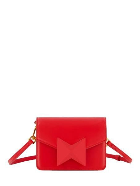 Mac Duggal Mini Crossbody Bag With Gold Hardware - Cherry