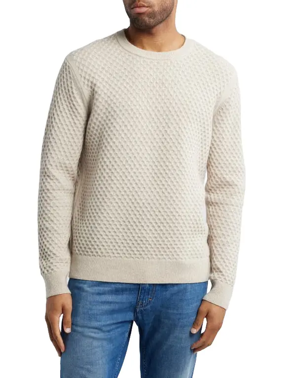 Rails Carrick Honeycomb Wool & Alpaca Sweater - Oatmeal Heather