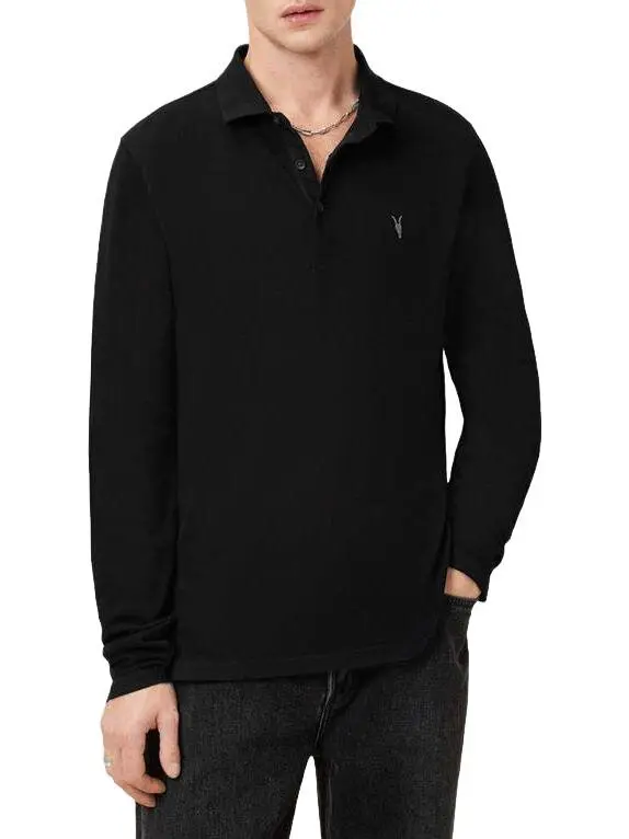 ALLSAINTS Reform Cotton Piqué Polo - Black