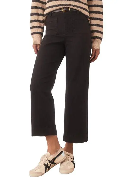 Marine Layer Bridget Cotton Crop Pants - Faded Black
