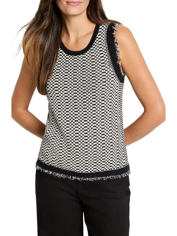 NIC+ZOE Opposites Attract Sweater Tank - Black Mix