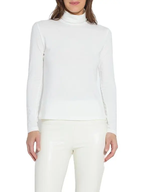 Lyssé Essentials Long Sleeve Turtleneck Top - Off White