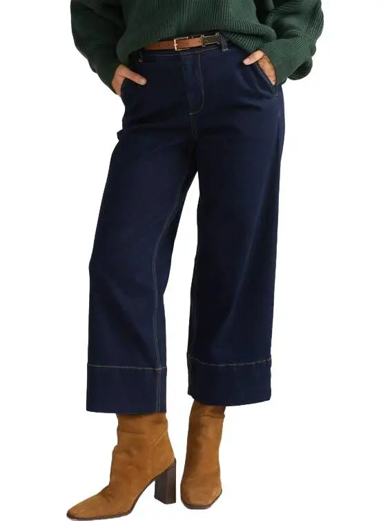 Universal Standard Carol High Waist Crop Jeans - Dark Indigo