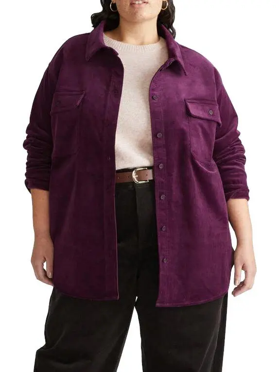 Universal Standard Greenwich Stretch Corduroy Jacket - Violette