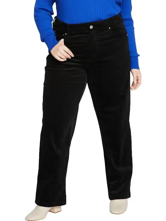Universal Standard High Waist Corduroy Pants - Black