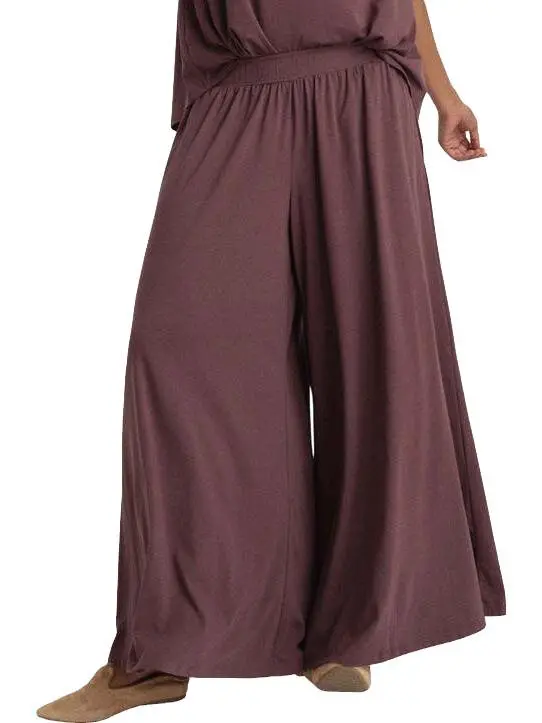 Universal Standard Ezra Wide Leg Lounge Pants - Cassis