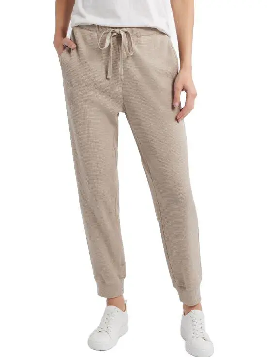 Eileen Fisher Organic Cotton Waffle Stitch Joggers - Wheat