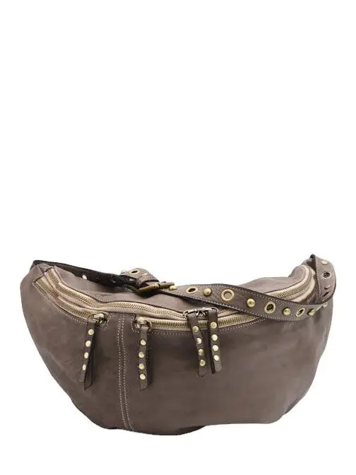 BOLSA NOVA Bella Large Sling Bag In Washed Italian Leather - Mushroom