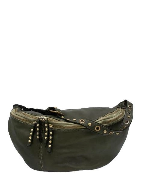 BOLSA NOVA Bella Large Sling Bag In Washed Italian Leather - Olive