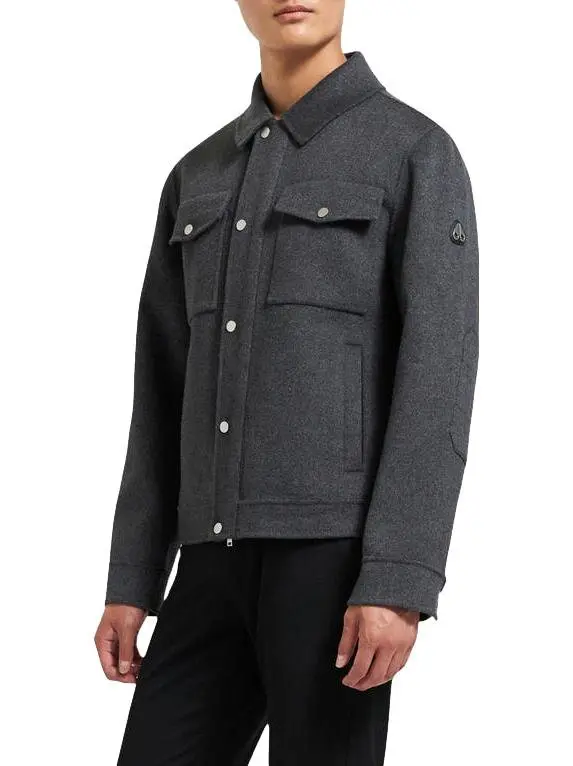 Moose Knuckles Jacques Wool-blend Jacket - Charcoal