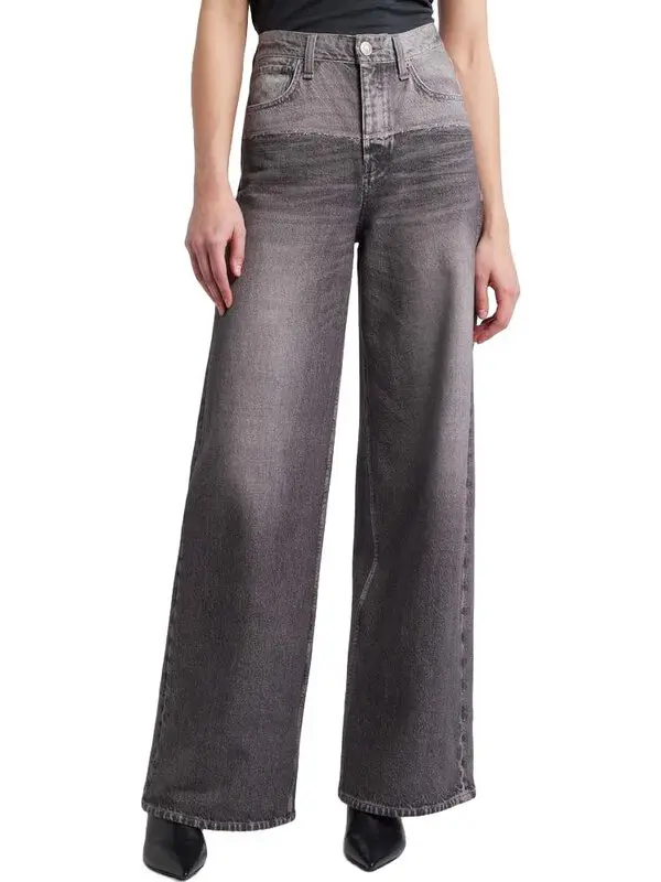 Rag & Bone Rb Miramar Sofie High Waist Wide Leg Cotton Terry Sweatpant Jeans - Charlize