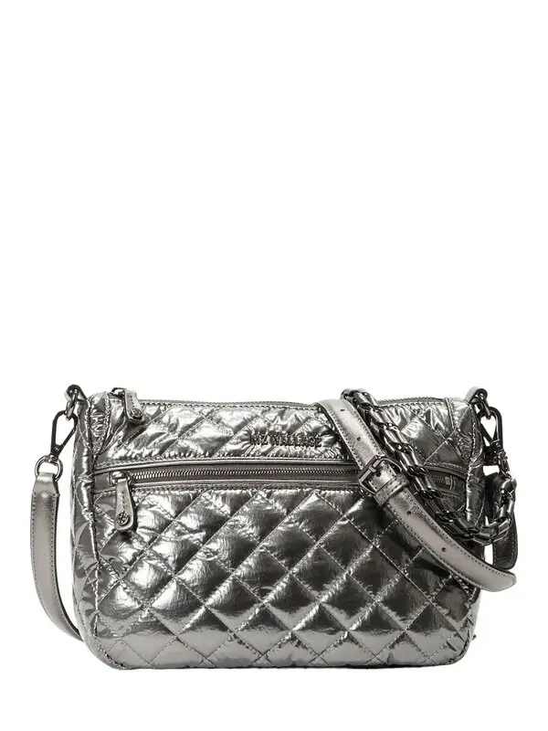Mz Wallace Crosby Ella Crossbody Bag - Pewter Metallic