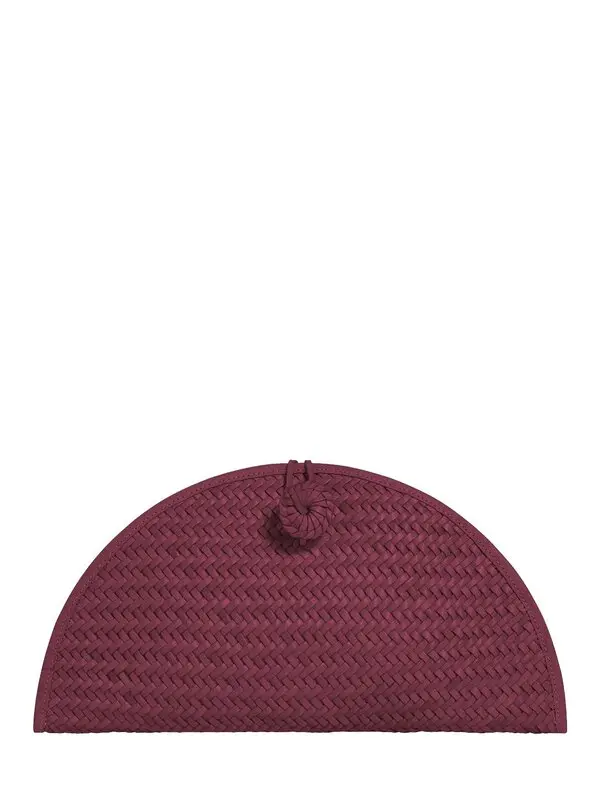 ADRIANA CASTRO La Barca Mini Handwoven Clutch - Burgundy