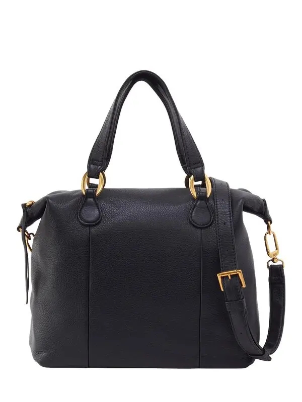 Hobo Harley Leather Satchel - Black