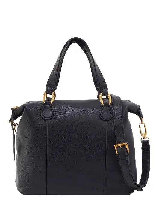 Hobo Harley Leather Satchel - Black
