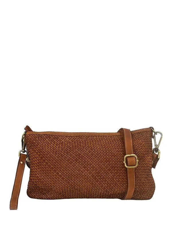 BOLSA NOVA Laura Woven Crossbody - Cognac