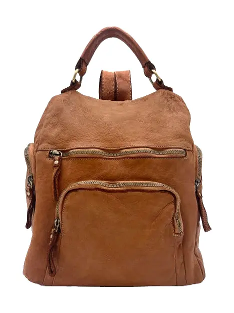 BOLSA NOVA Mia Leather Backpack - Cognac