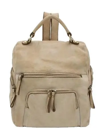 BOLSA NOVA Mia Leather Backpack - Light Taupe