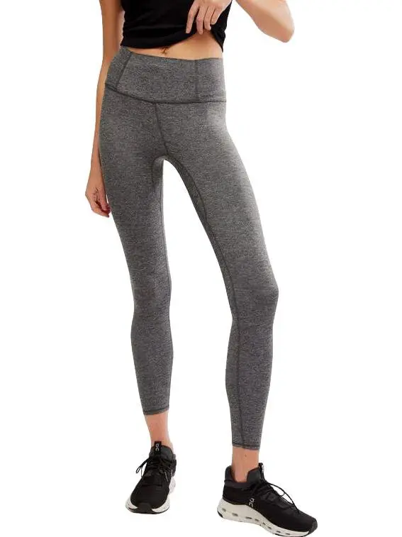 Free People Never Better Heathered Leggings - Black Heather
