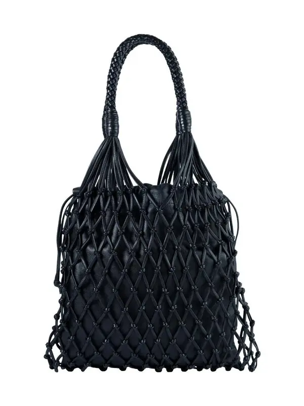 ADRIANA CASTRO La Red Mesh Leather Bag - Black