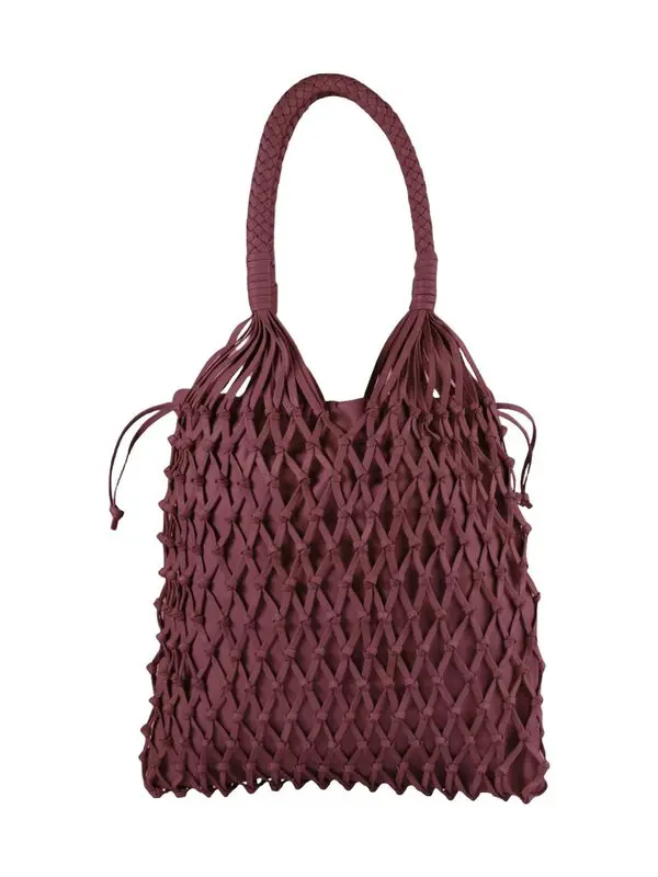 ADRIANA CASTRO La Red Mesh Leather Bag - Burgundy