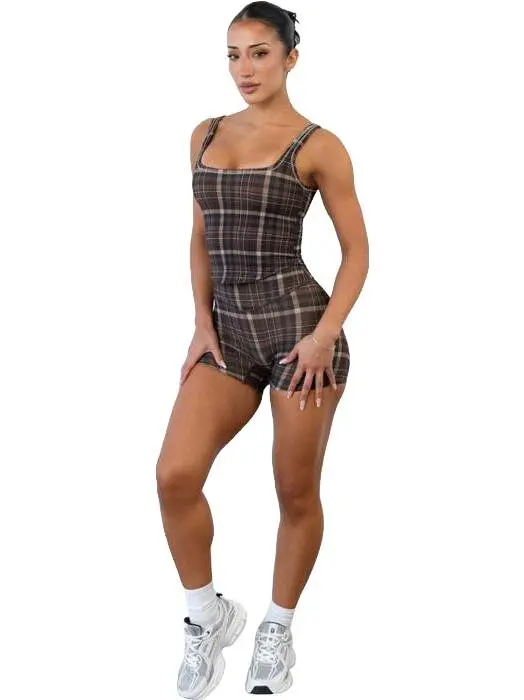 VITALITY Cloud Ii Volley Short - Espresso Plaid