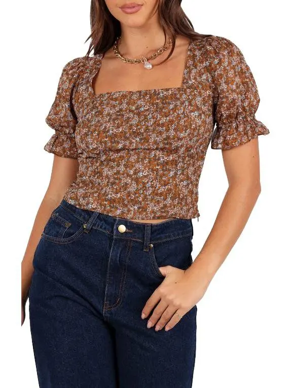 PETAL & PUP Lucie Crop Top - Camel
