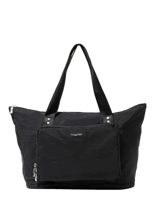BAGGALLINI Carryall Expandable Packable Weekender Tote Bag - Black