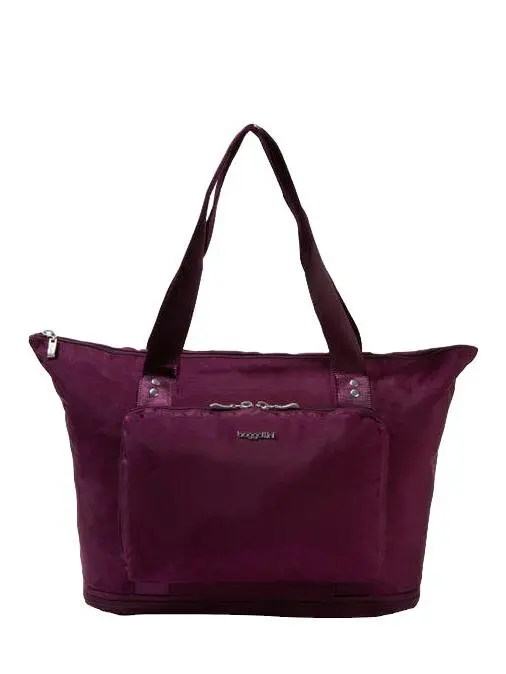 BAGGALLINI Carryall Expandable Packable Weekender Tote Bag - Mulberry