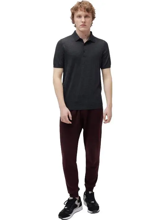 Gobi Cashmere Cashmere Silk Polo Shirt - Charcoal