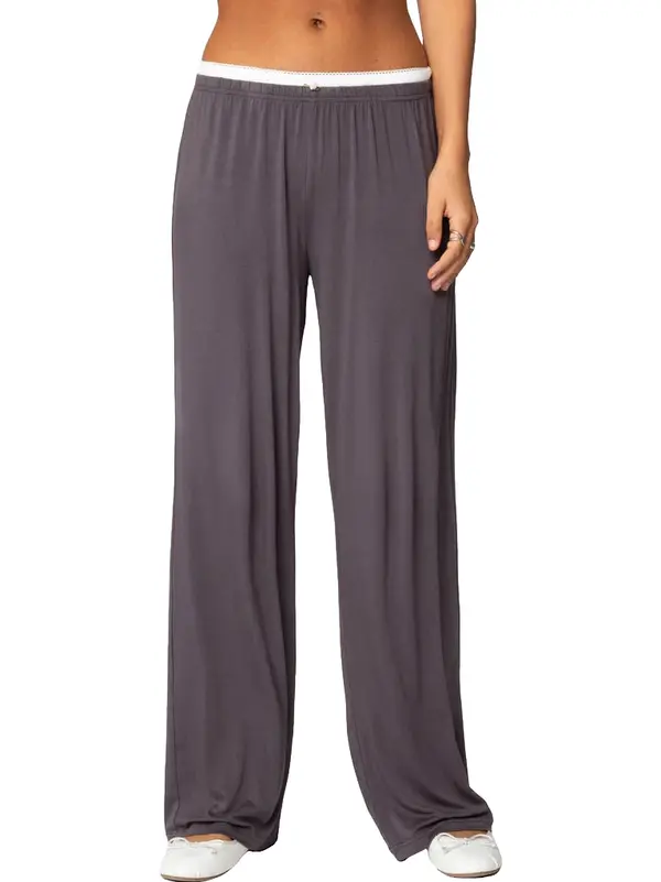 EDIKTED Elsa Layered Pants - Gray