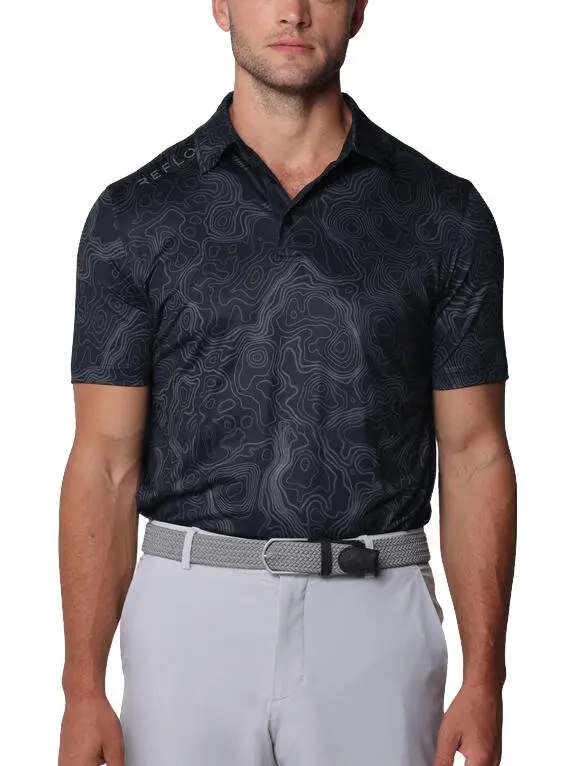 REFLO Tagus Performance Sustainable Polo - Black Contour
