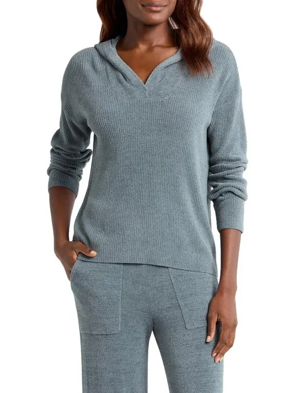 Barefoot Dreams Cozychic® Ultra Lite® Sweater Hoodie - Blue Cove