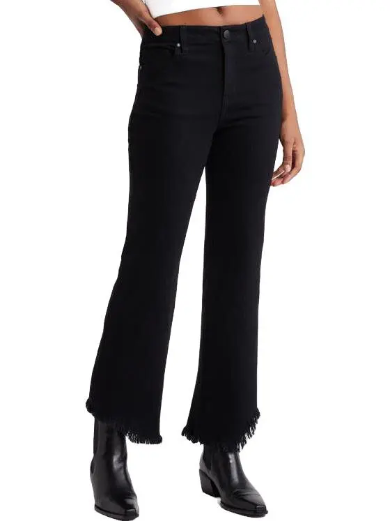 1822 Denim High-waist Slim Bootcut Jeans - Black