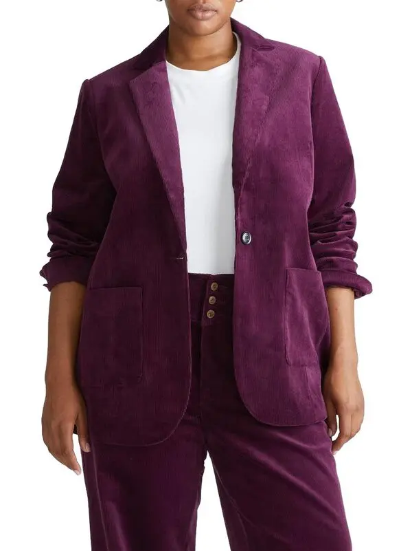 Universal Standard Davis Corduroy Blazer - Violette