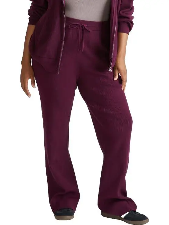 Universal Standard Mola Tie Waist Rib Pants - Acai