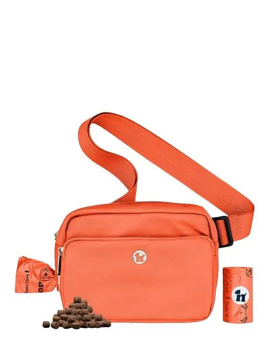 PUPPINGTON 3-in-1 Dog Walking Bag With Poop Bags - Poppy Orange