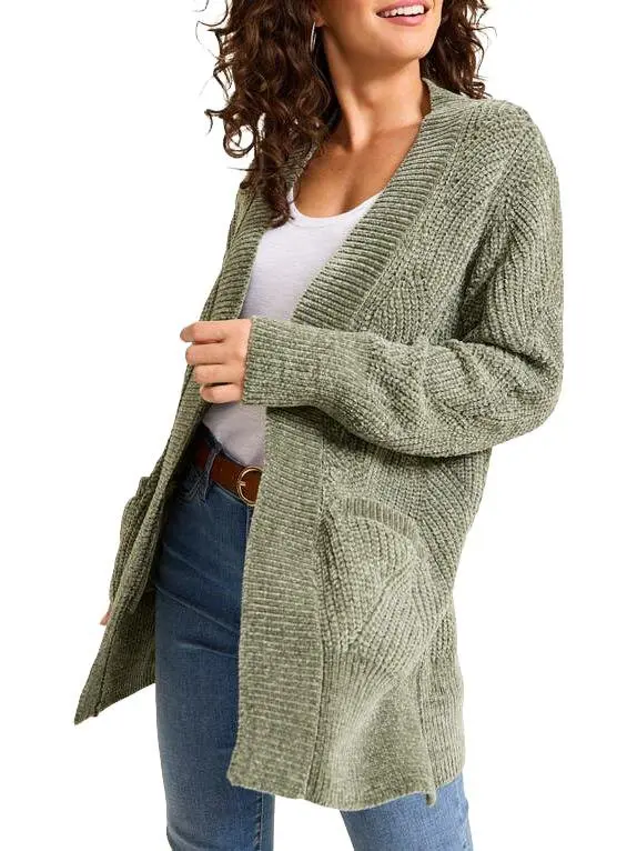 Tommy Bahama Shell St. Luna Chenille Cardigan - Seagrass