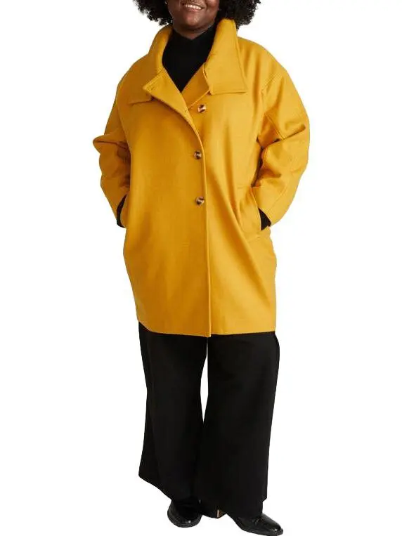 Universal Standard Marlo Coat - Mustard Yellow
