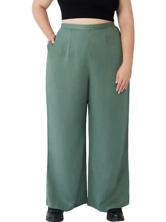 AAM THE LABEL Wide Leg Pant - Seafoam