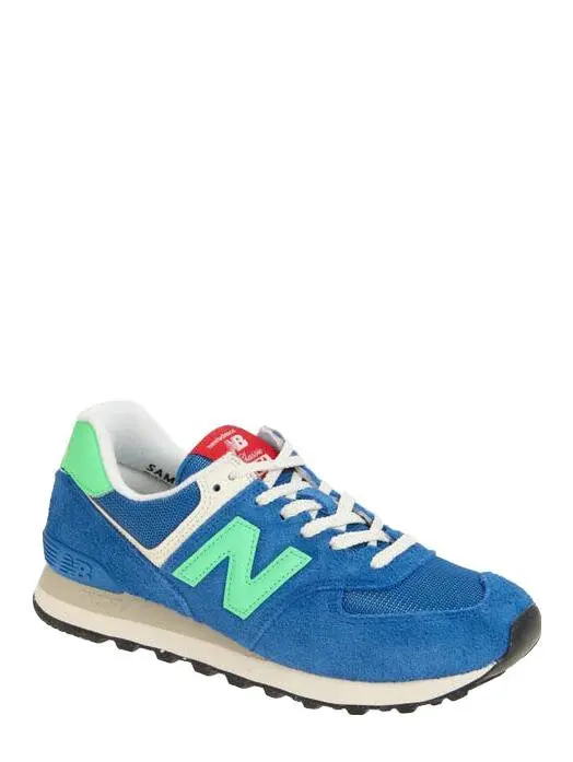 NEW BALANCE 574 Gender Inclusive Sneaker - Blue Agate/lime Leaf