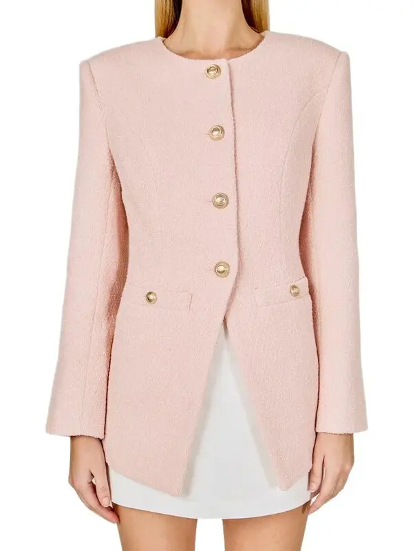 Endless Rose Tweed Jacket - Petal Pink