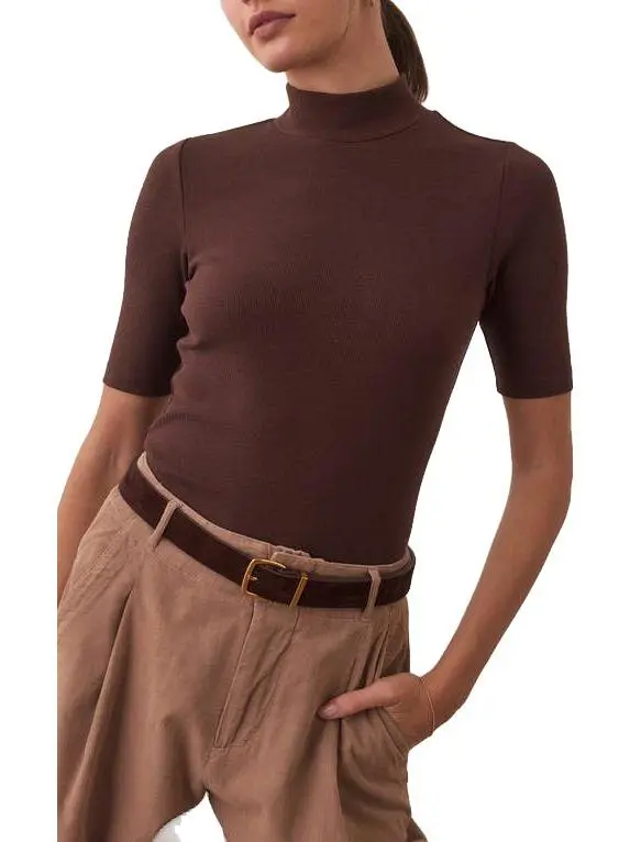 Marine Layer Lexi Rib Top - Cappuccino
